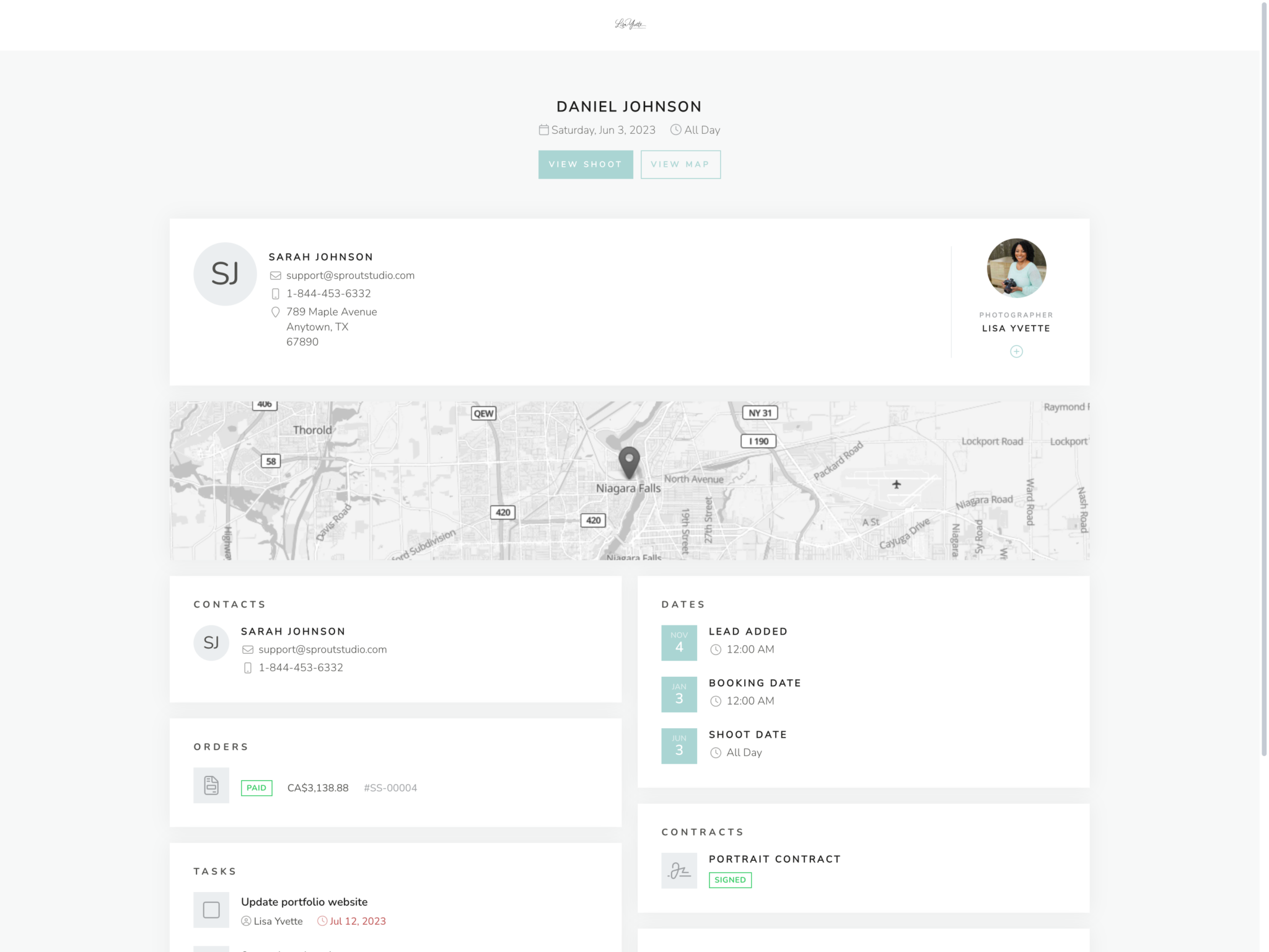 CRM for Photographers - Best Client Experience - Sprout Studio